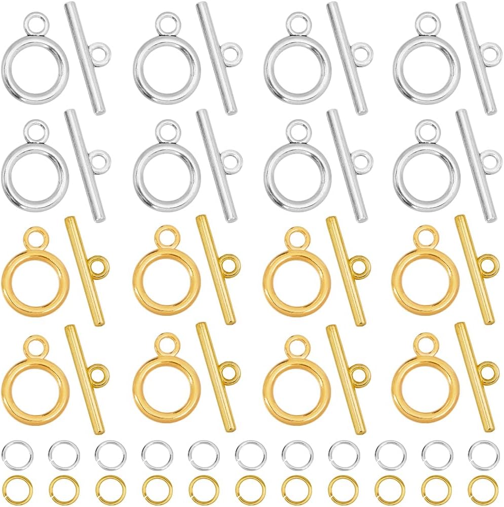 1 Box 60 Sets Toggle Jewelry Clasp Sets Toggle Connector Clasp Alloy ...