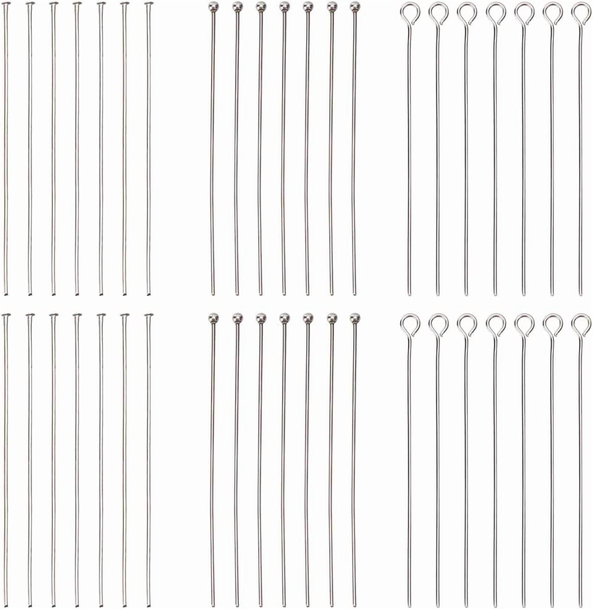 1 Box 600Pcs 3 Styles Earring Findings Pins 50mm 304 Stainless Steel ...