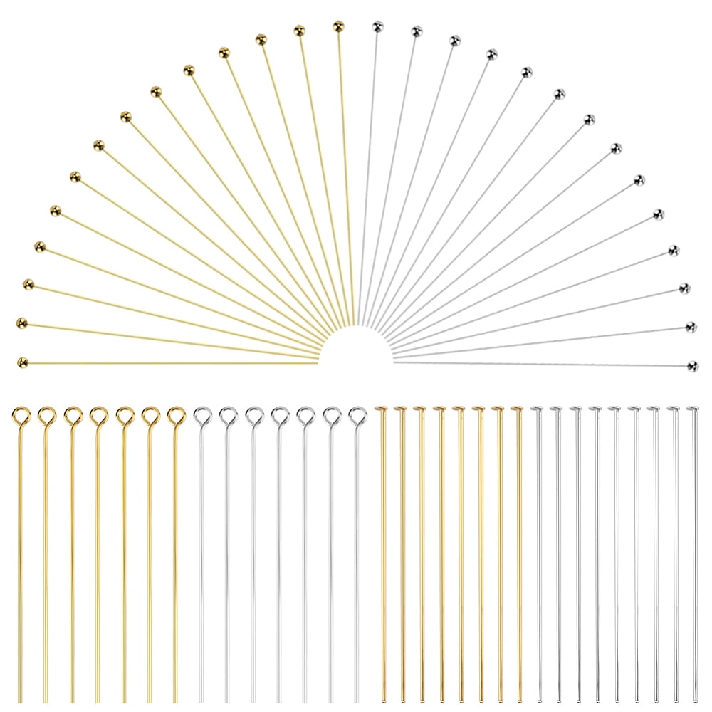 1 Box 600Pcs 6 Styles Silver Flat Head Pins Craft Jewelry Pins 5cm ...