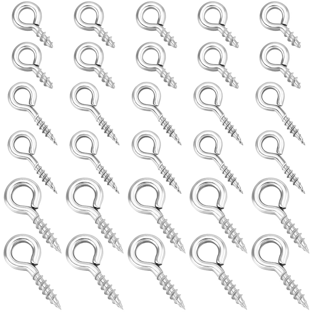 1 Box 600Pcs Screw Eye Pin 304 Stainless Steel 8/10/12mm Eyelets ...