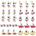 1 Box 60Pcs 10 Styles Alloy Enamel Pendants Spaceman Mixed Color 6pcs ...