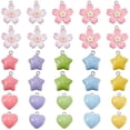 1 Box 60Pcs 3 Styles Assorted Resin Charms Mix Resin Charms Bulk Heart ...