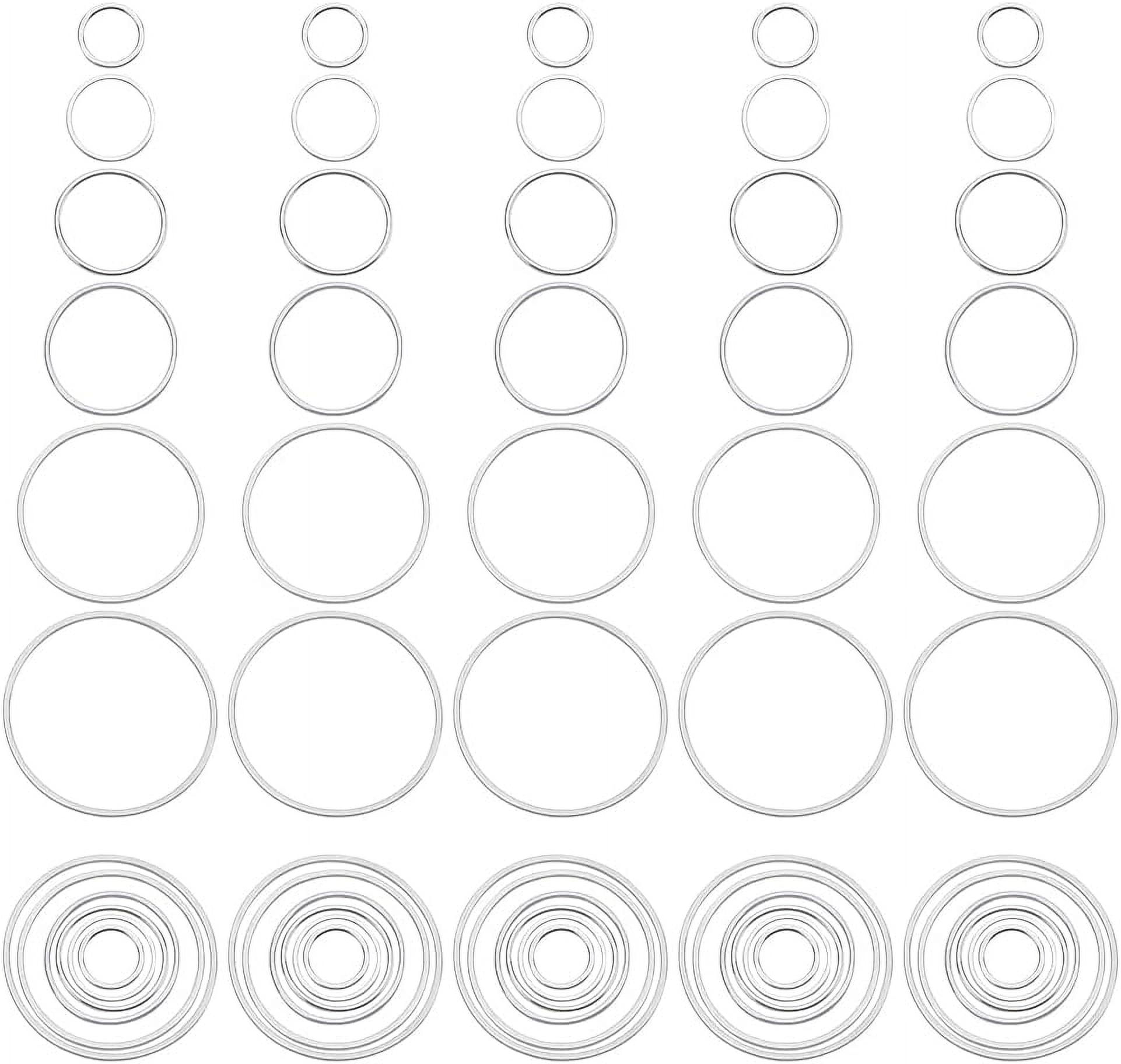 1 Box 60Pcs 6 Sizes Open Back Bezels Pendant Frame Stainless Steel Open ...