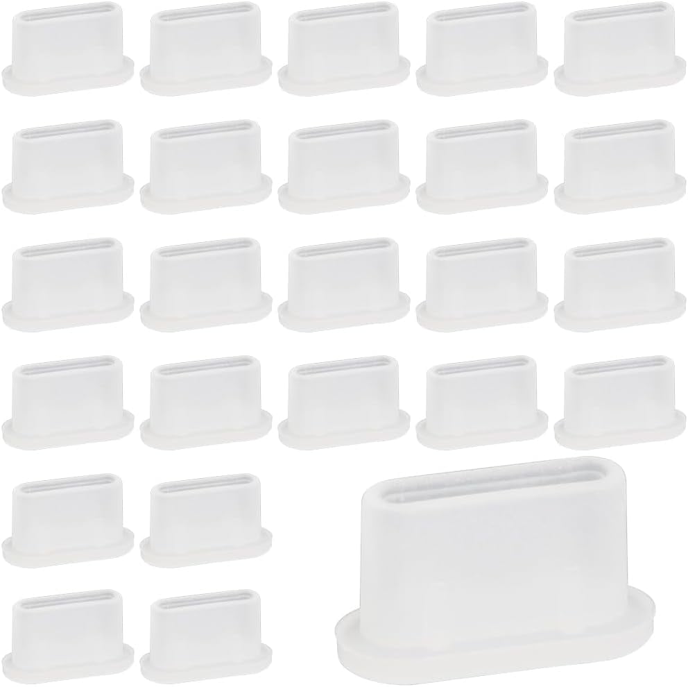 1 Box 60Pcs Clear USB-C Dust Plugs Soft Silicone Type-C Phone Charging ...