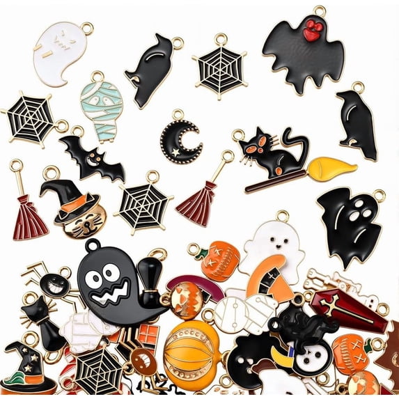 1 Box 60Pcs Enamel Charms Enamel Charms Bulk Random Styles Alloy Cute ...