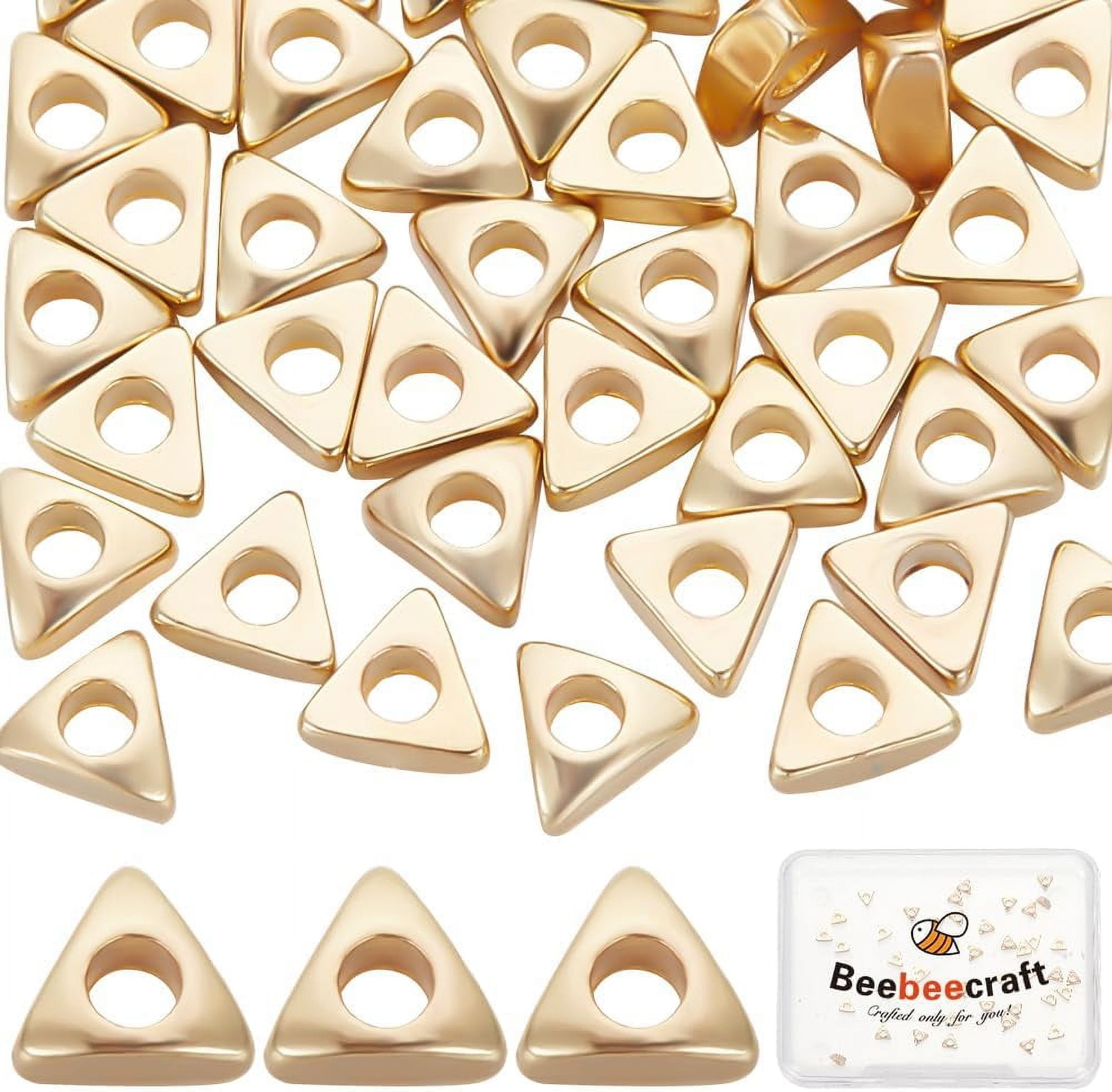 1 Box 60Pcs Golden Spacer Beads 3.5x3.5mm 14K Gold Filled Brass Small ...