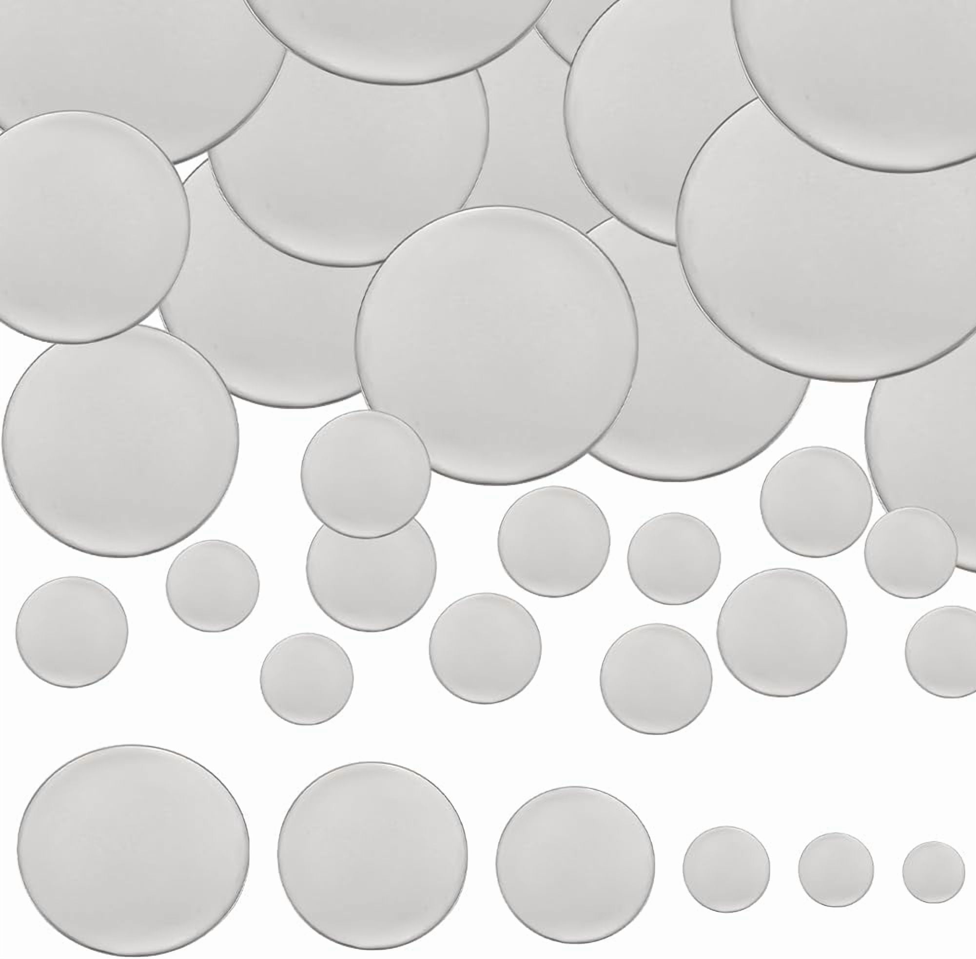 1 Box 60Pcs Round Metal Stamping Blanks Engravable Stainless Steel Ring ...