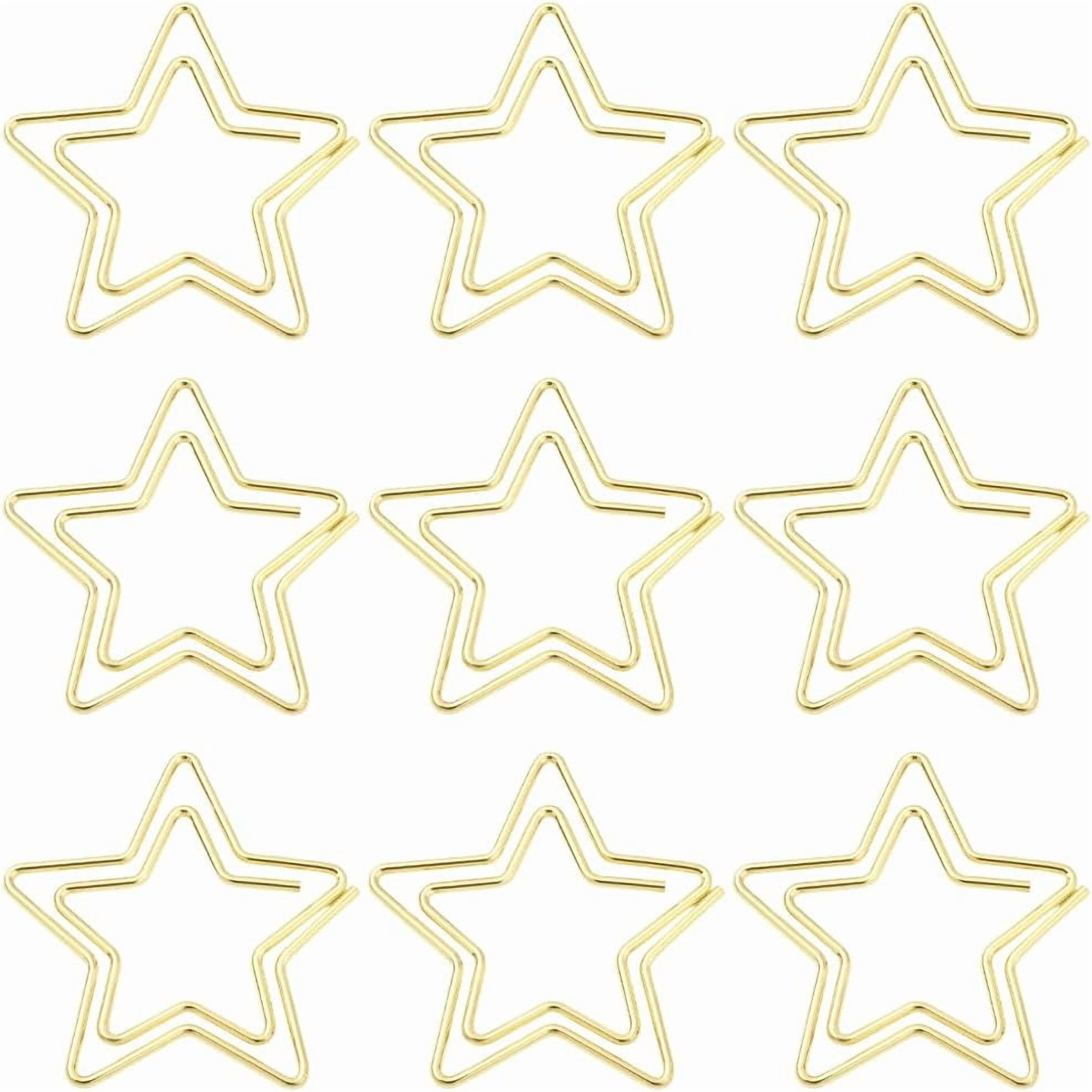 1 Box 60Pcs Star Paper Clips Bulk Cute Shaped Paperclips Mini Tiny ...