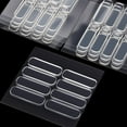 1 Box 64Pcs 35 x 10 x 2mm Clear Bumper Strip Wall Protector Pads ...