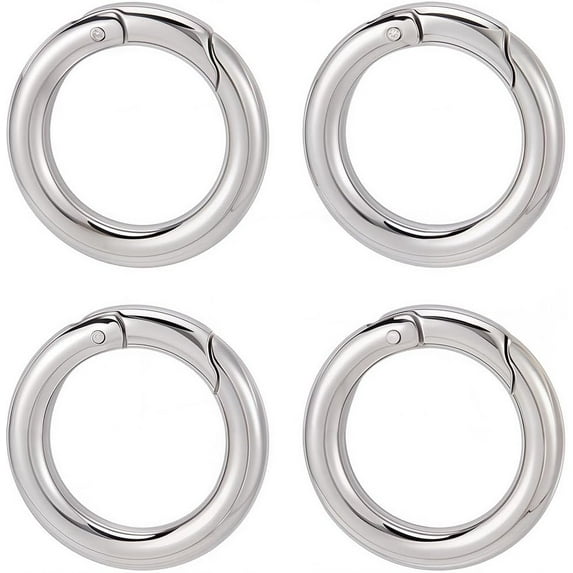 1 Box 6Pcs 24mm Trigger Metal Spring O Rings Round Carabiner Clip ...