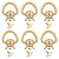 1 Box 6Pcs Brass 360 Degree Rotate Ball Post D Ring Screwback Rivets ...