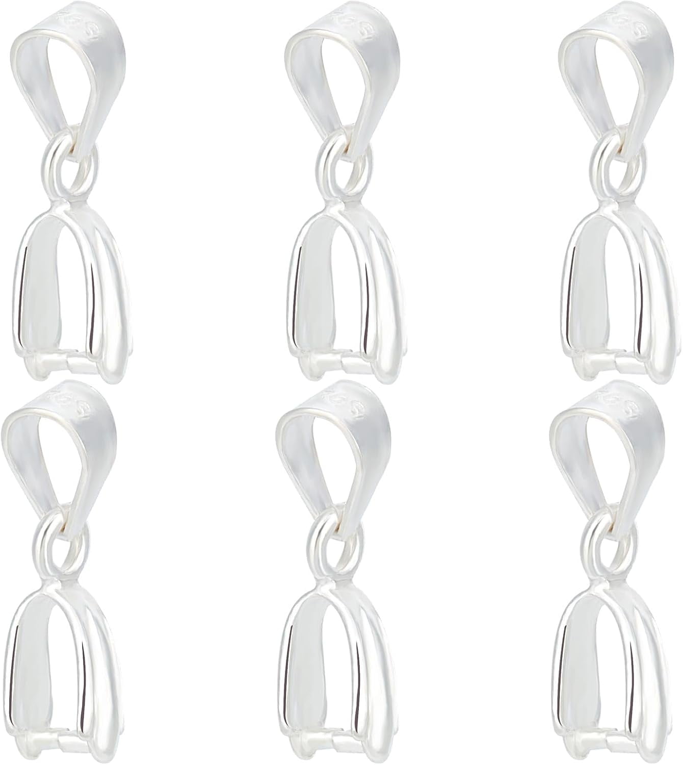 1 Box 6Pcs Pendant Pin Bails 925 Sterling Silver Ice Pick Pin Bails ...