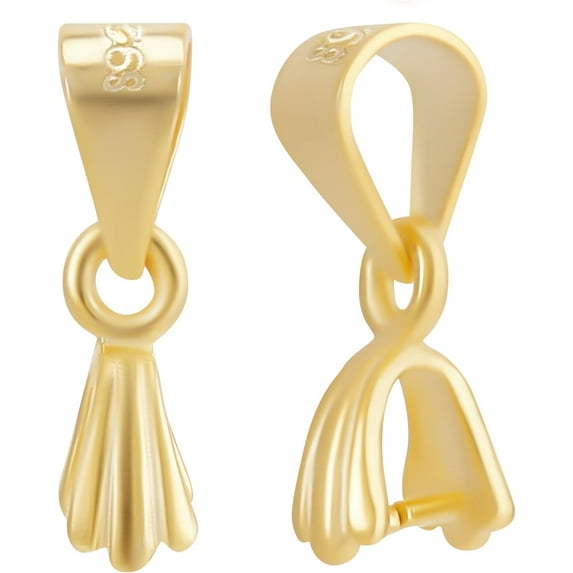 1 Box 6Pcs Pinch Bails Clasp 925 Sterling Silver Ice Pick Pinch Bails ...