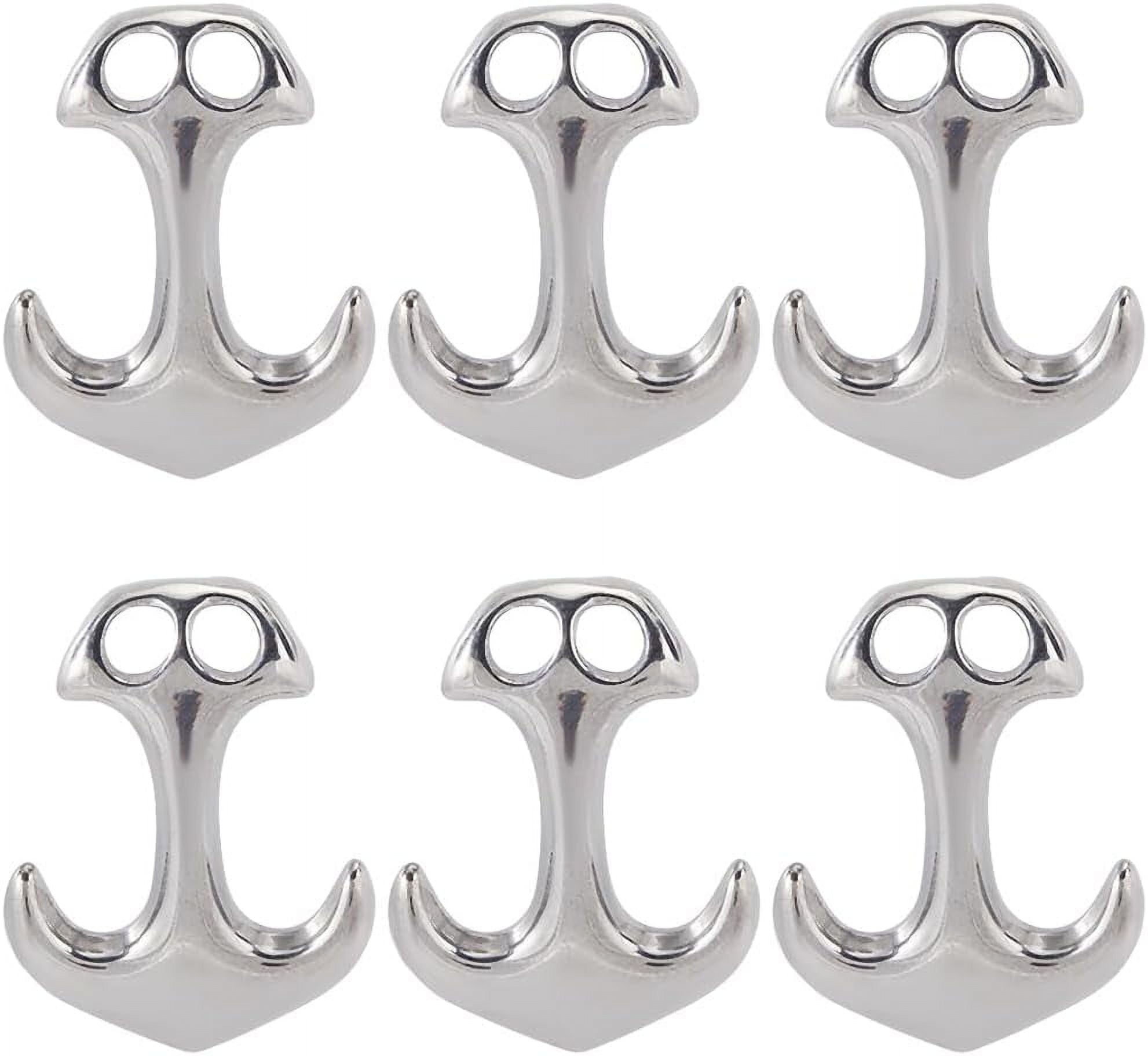 1 Box 6Pcs Stainless Steel Bracelet Clasp Anchor Hook Clasp Silver Two ...
