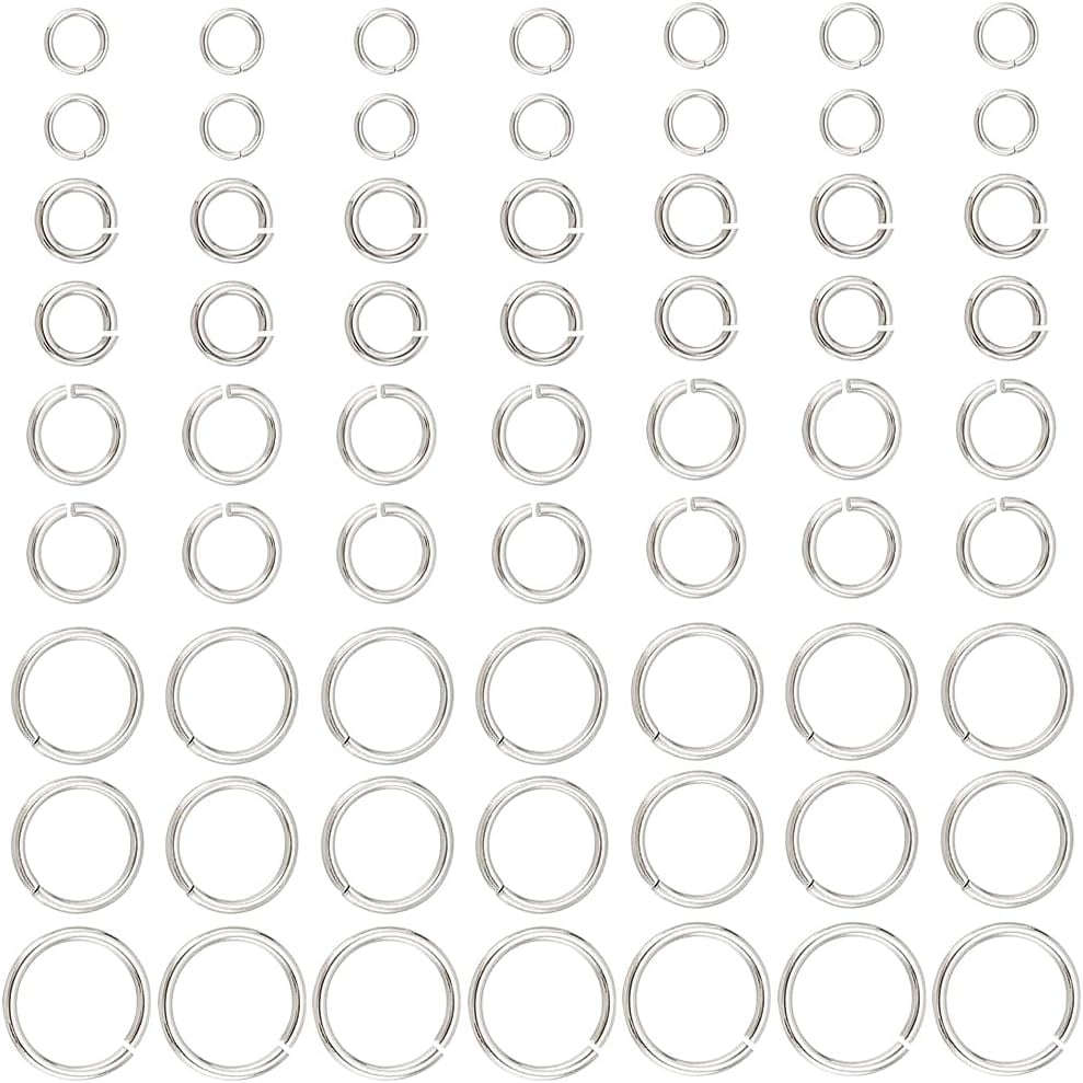 1 Box 750Pcs Jumping Rings Bulk 304 Stainless Steel Open Jump Rings ...