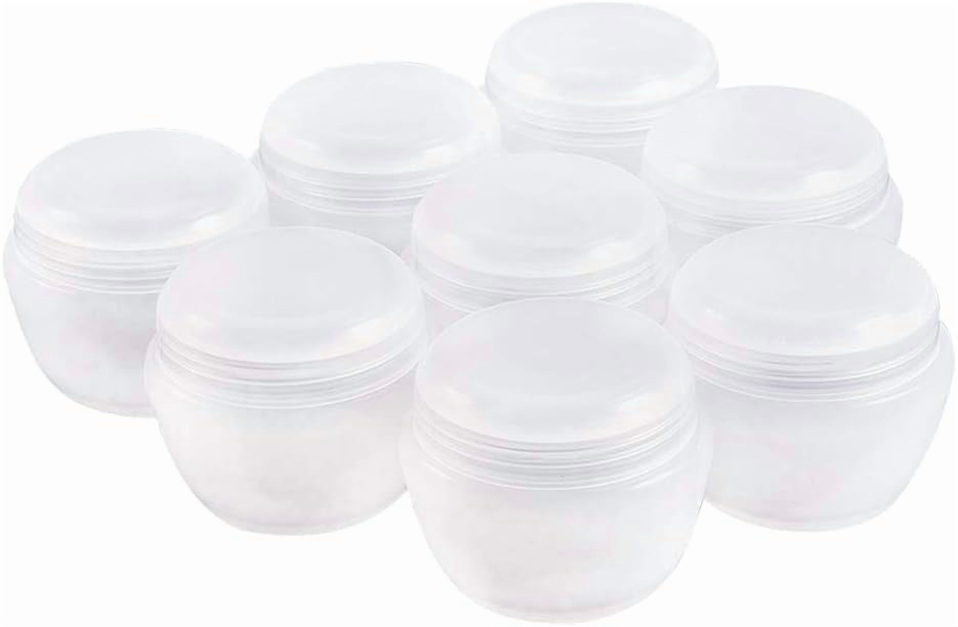 1 Box 8 Pack 50G/50ML White Frosted Cream Jars with Inner Liner for Lip ...