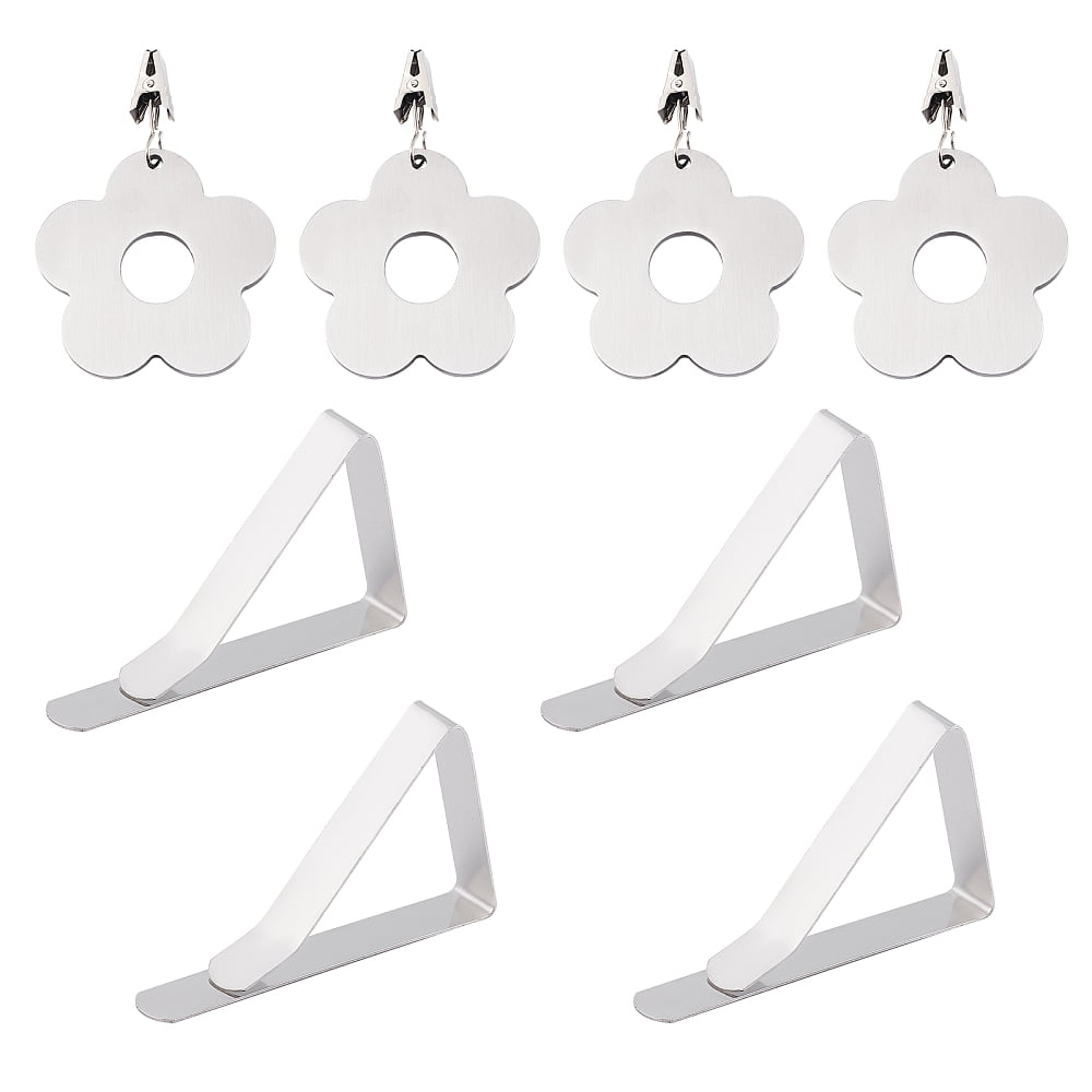 1 Box 8 Pcs 2 Styles Stainless Steel Table Cover Tablecloth Weights ...