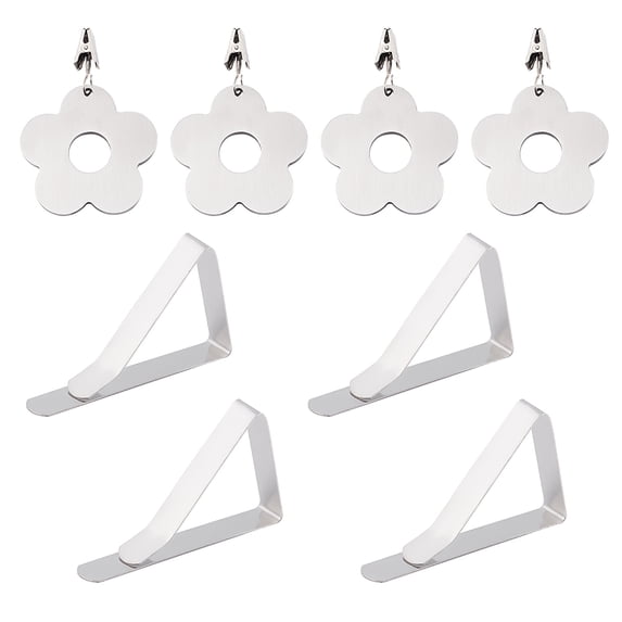 1 Box 8 Pcs 2 Styles Stainless Steel Table Cover Tablecloth Weights ...