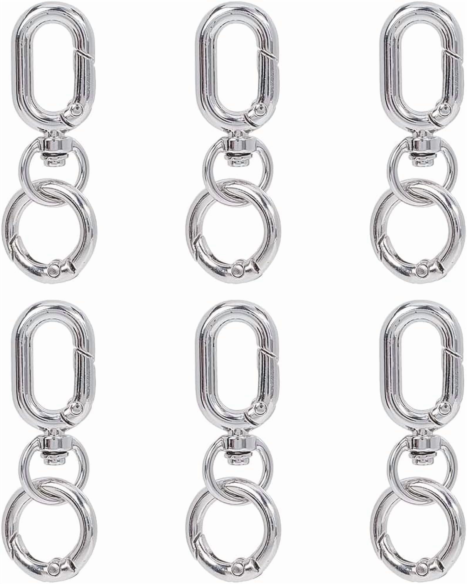 1 Box 8 Sets Double Opening Swivel Snap Hook Keychain Swivel Hook Bulk ...