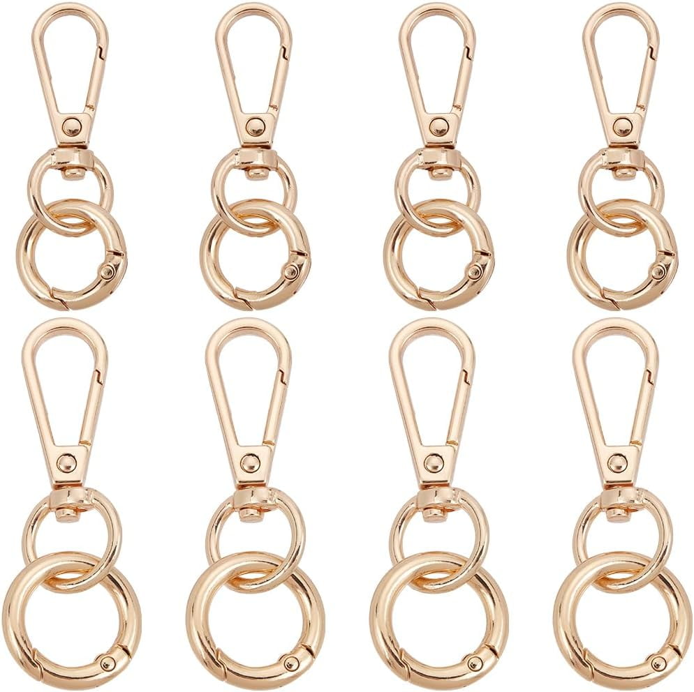 1 Box 8 Sets Double Opening Swivel Snap Hooks Key Chain Swivel Hooks ...