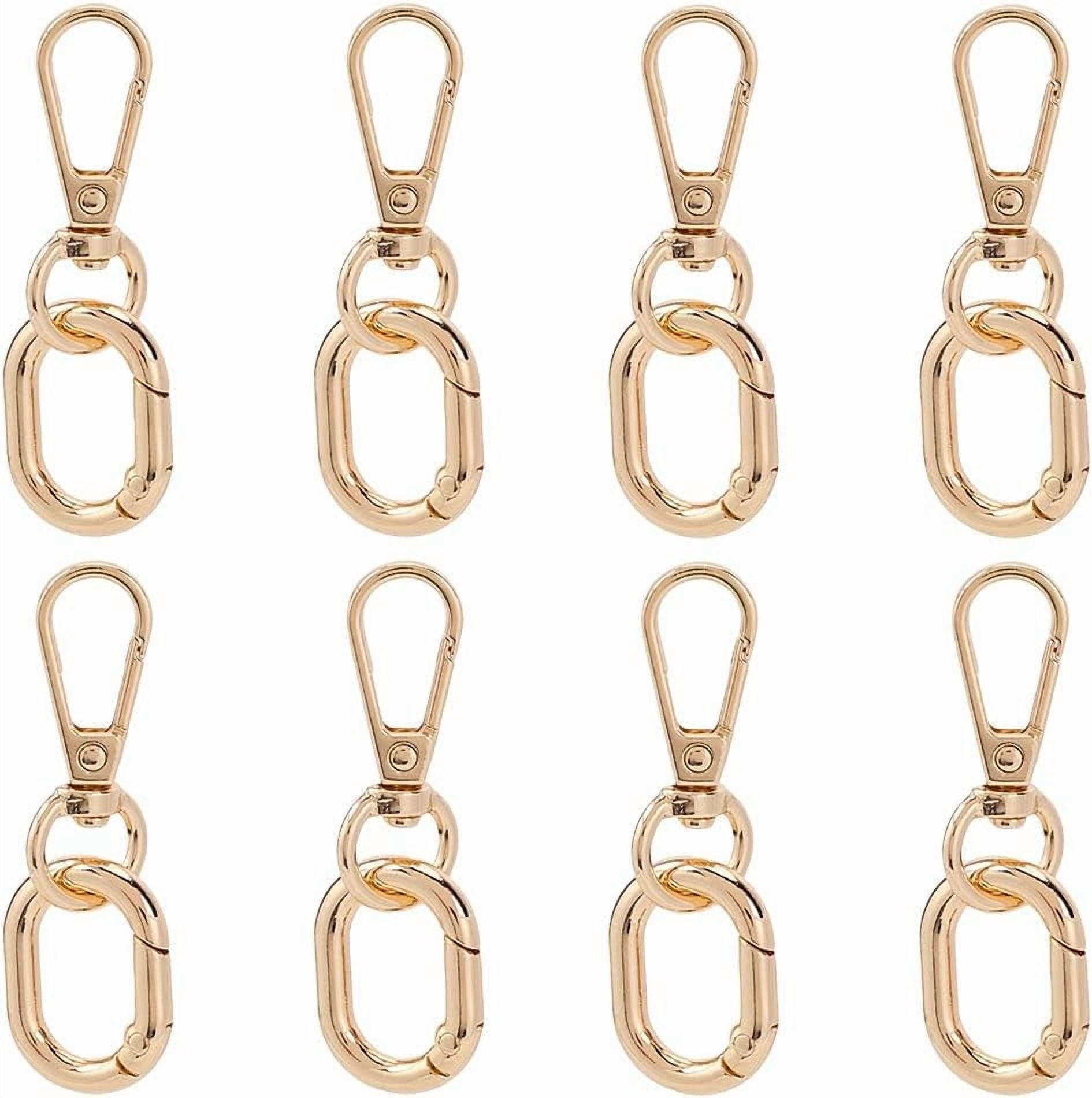 1 Box 8 Sets Double Swivel Hooks Gold Swivel Clasp Clips Alloy Metal ...