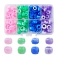 1 Box 8 Style Acrylic European Beads Imitation Gemstone Large Hole ...