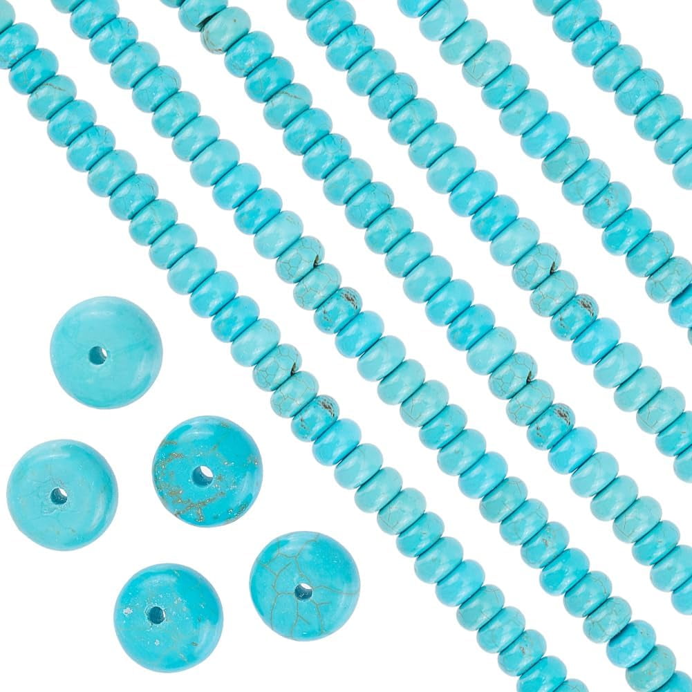 1 Box 80PCS 8mm Turquoise Heishi Beads Stone Disc Beads Small Natural ...