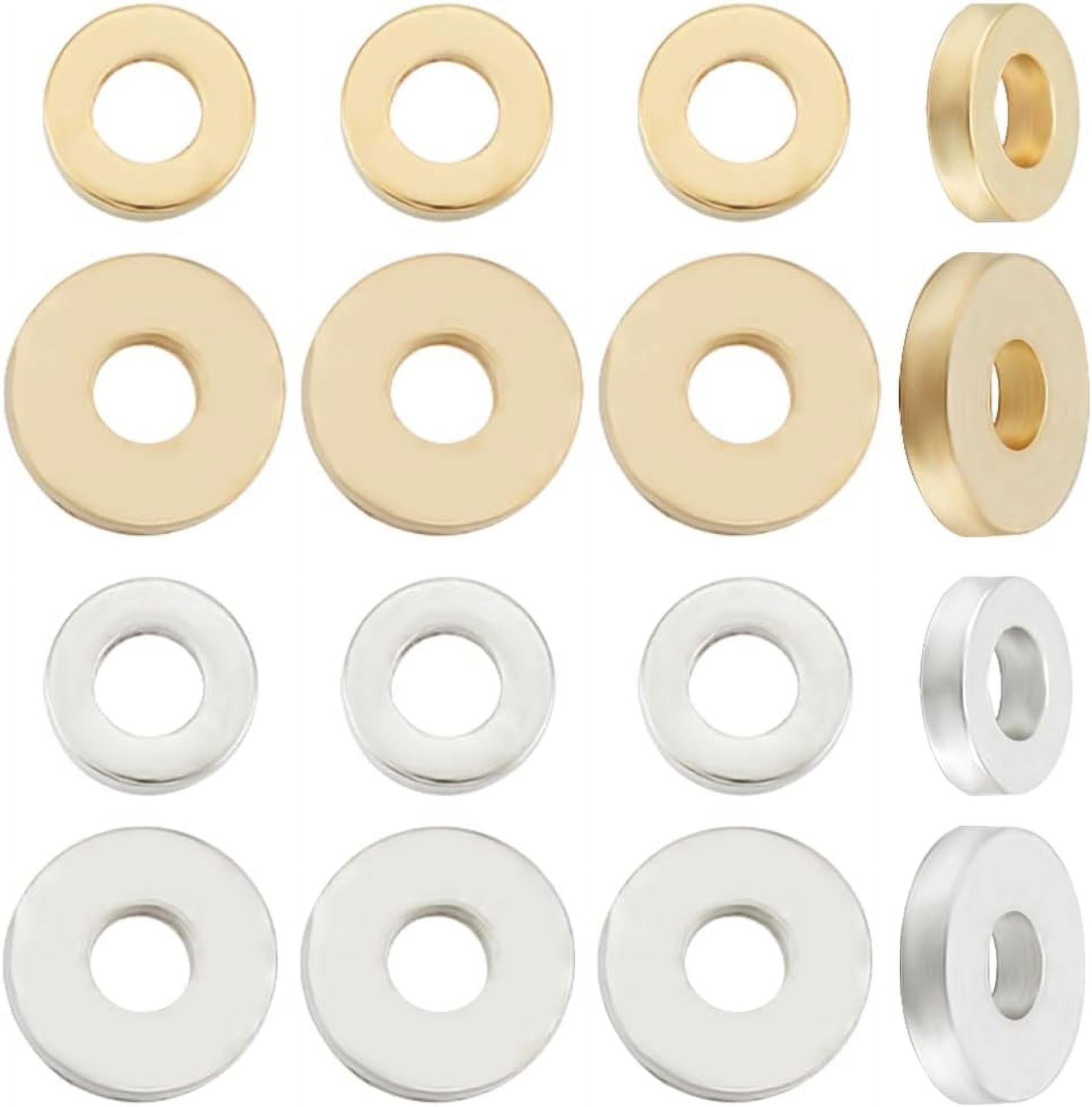 1 Box 80Pcs 4/5mm Disc Spacer Beads 24K Gold 925 Sterling Silver Plated ...