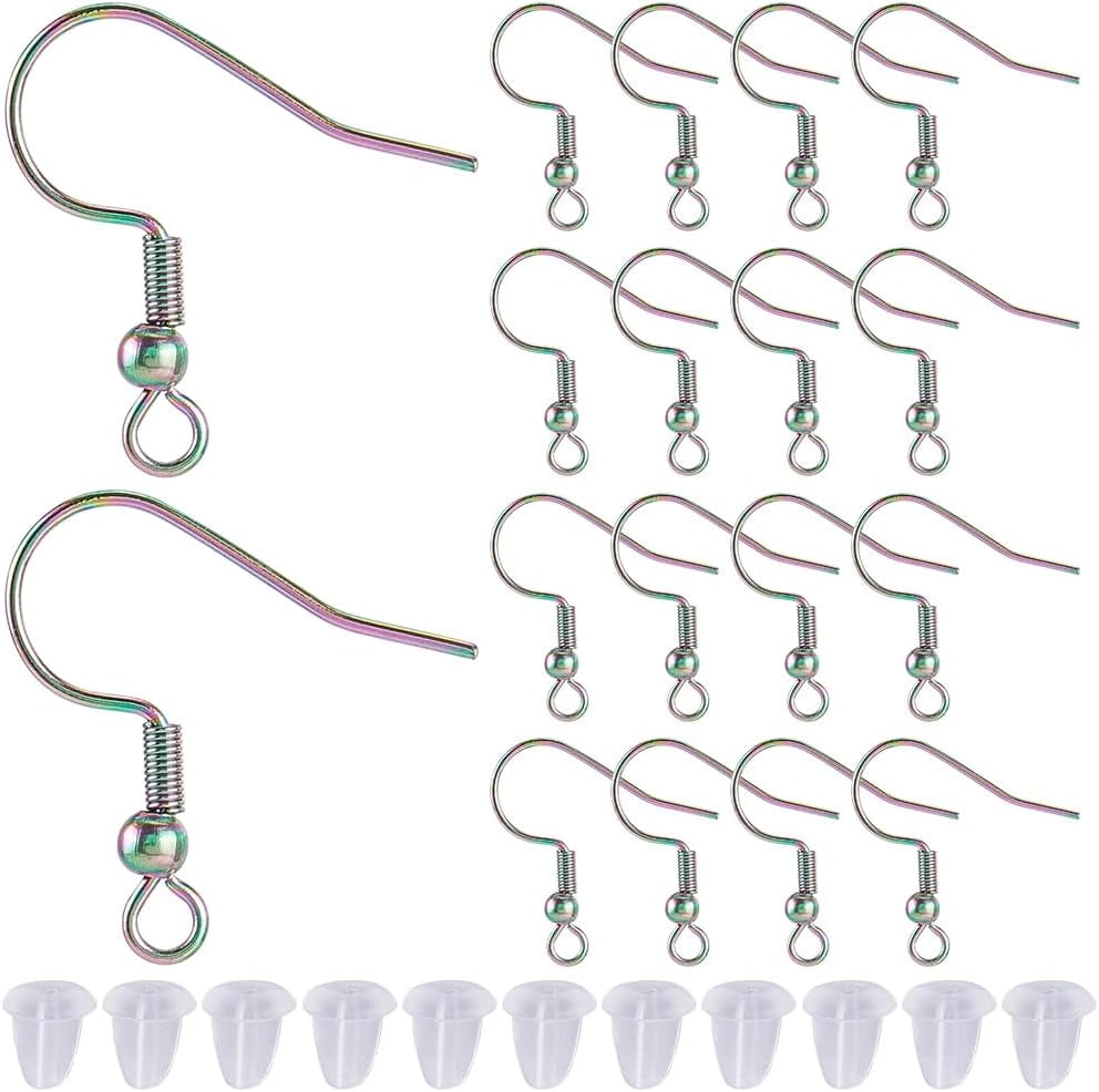 1 Box 80Pcs Fish Hook Ear Wire Stainless Steel Earring Hooks Bulk ...