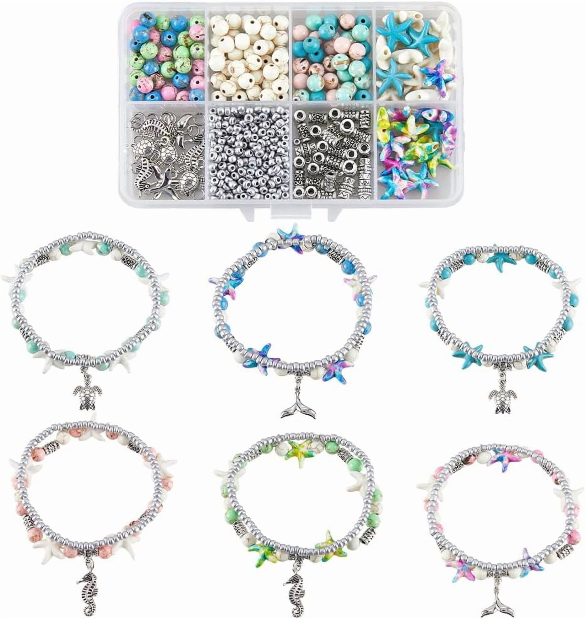 1 Box about 810Pcs Diy 6 Sets Ocean Bracelet Kits Sea Bracelet Making ...