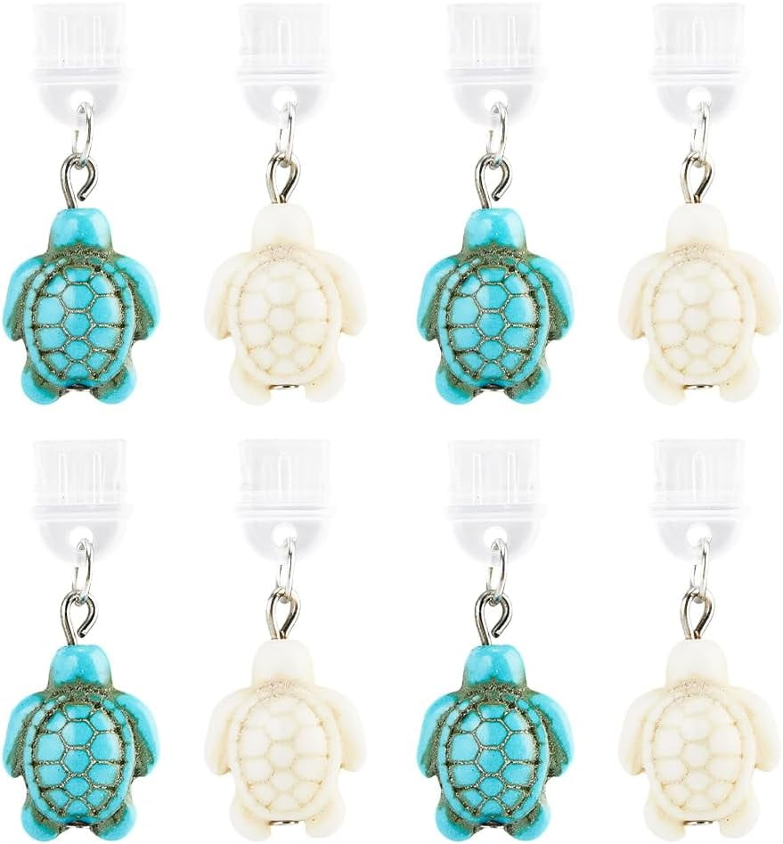 1 Box 8Pcs Dust Plug Charms Type C Charm Green White Turquoise Plastic ...