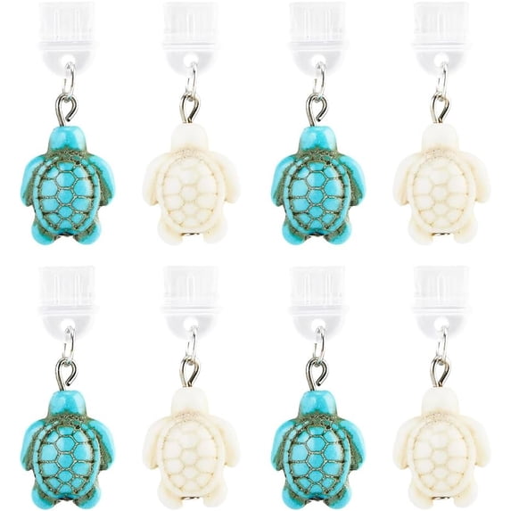 1 Box 8Pcs Dust Plug Charms Type C Charm Green White Turquoise Plastic ...