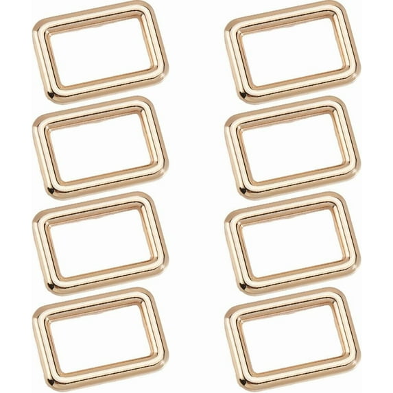 1 Box 8Pcs Gold Rectangle Buckle Flat Metal Belt Buckle Rectangular ...