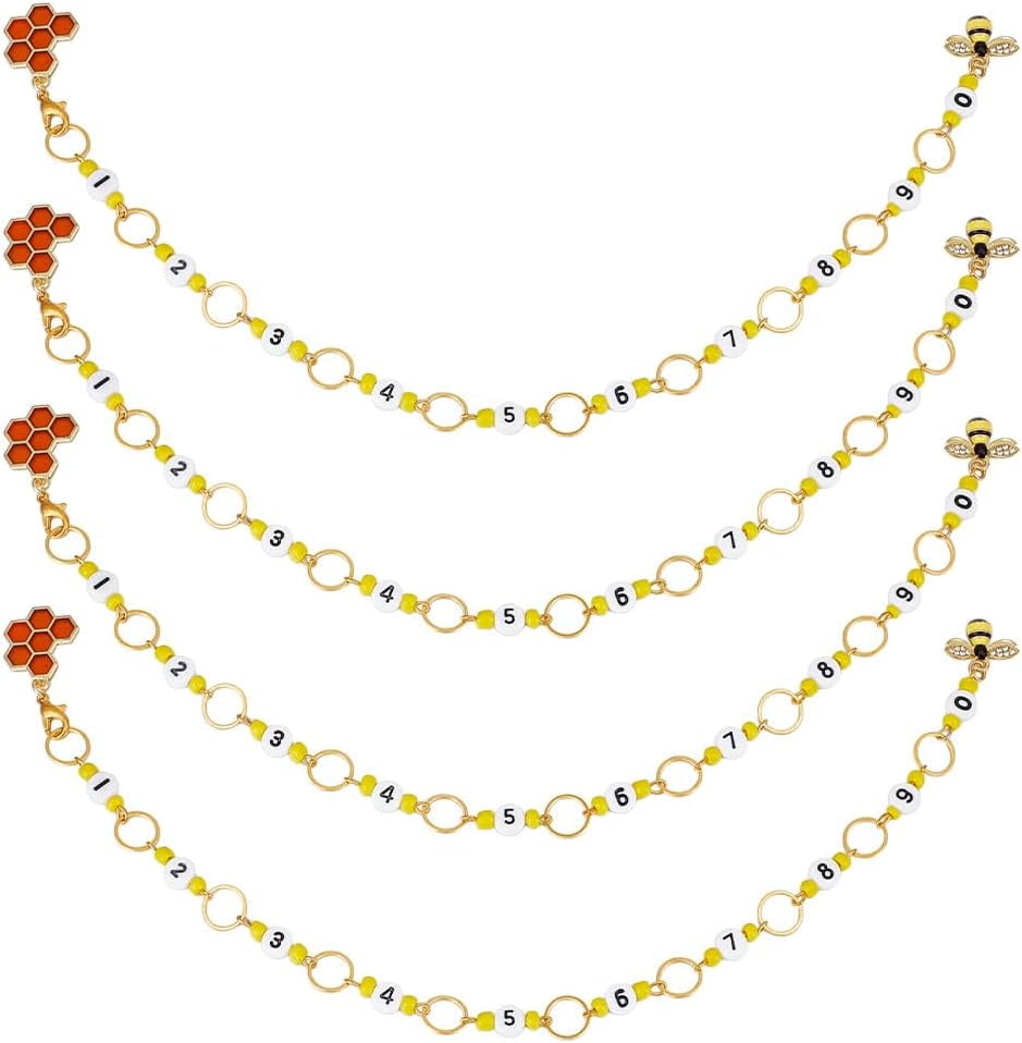 1 Box 8Pcs Row Counter Chains Knitting Row Counter Chain Sets Number ...