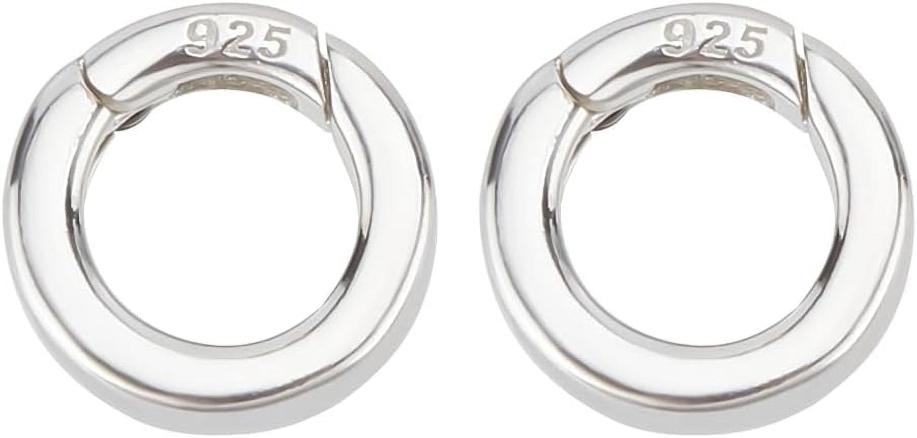 1 Box 925 Sterling Silver Necklace Ring Clip Spring Gate Rings Spring ...