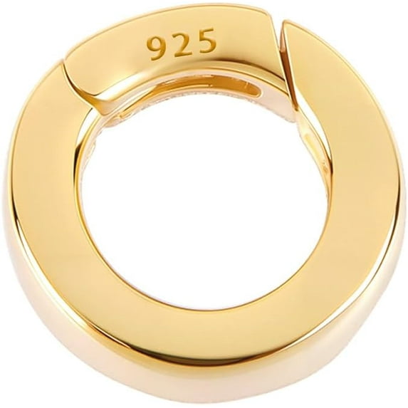 1 Box 925 Sterling Silver Spring O Ring 10mm Jewelry Clasps Gold Round ...