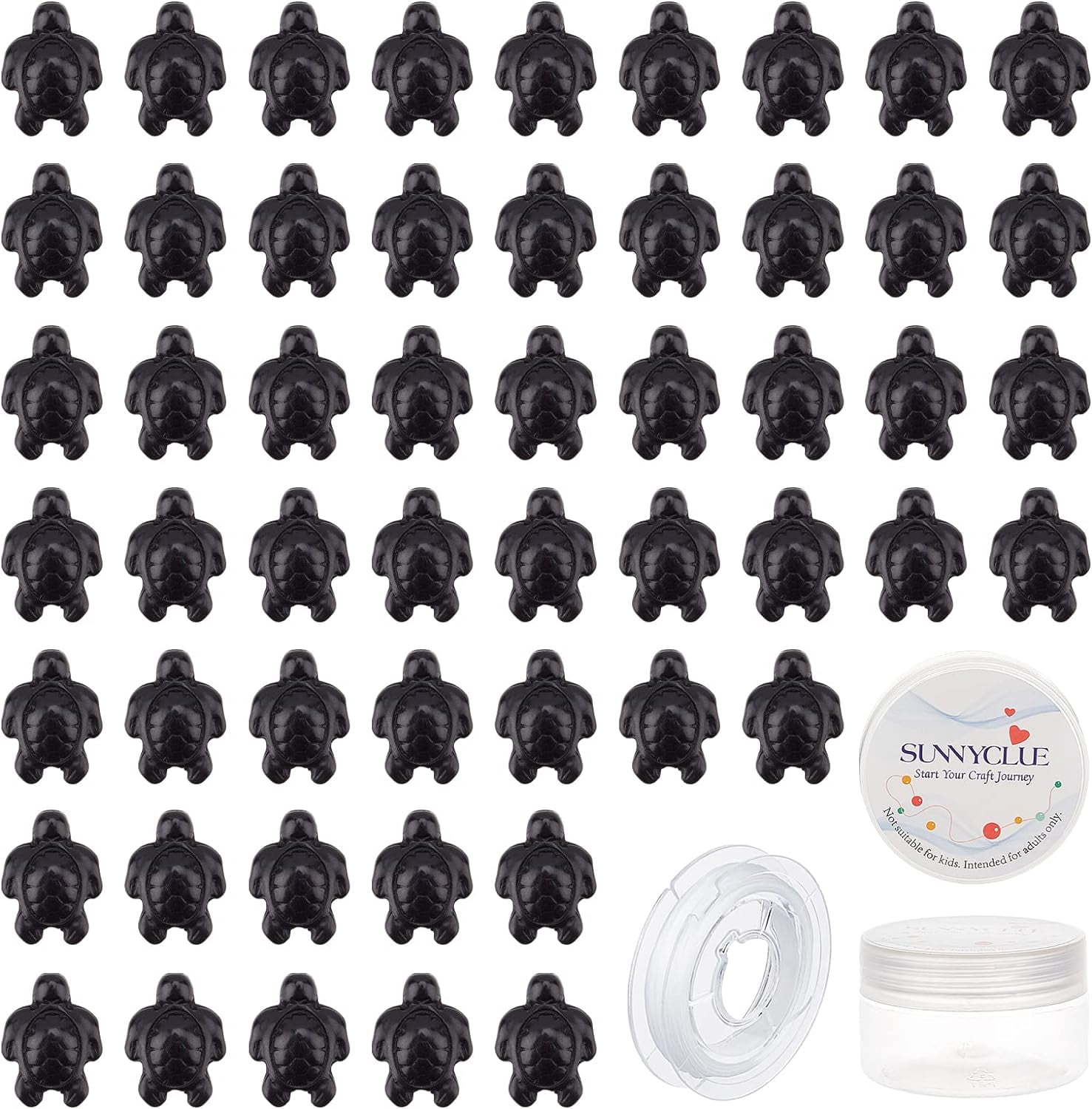 1 Box 95Pcs Sea Turtle Beads Turquoise Tortoise Charms Carved Ocean ...