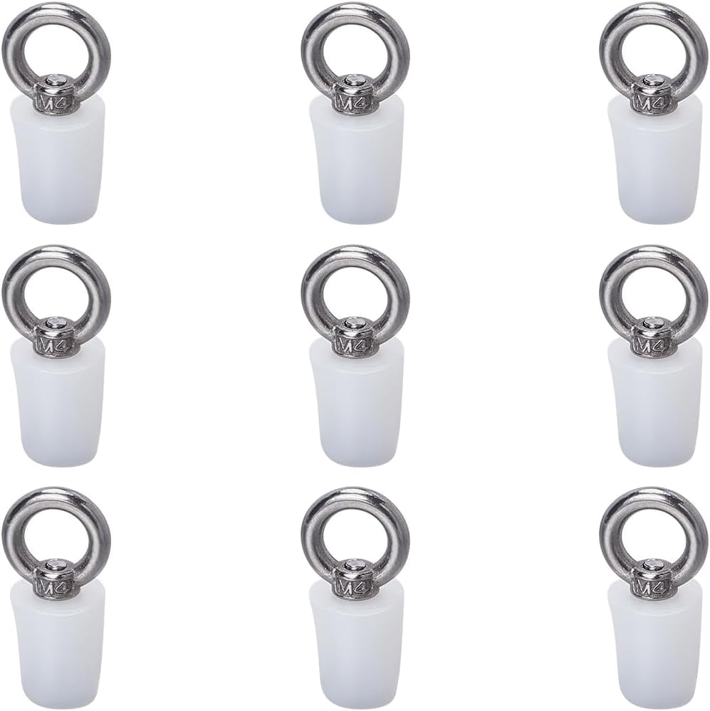 1 Box 9Pcs White Rubber Stoppers Silicone Rubber Cone Anti-Return Water ...