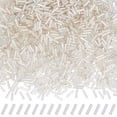 1 Box About 50G 1000Pcs White Glass Bugle Beads 6mm Embroidery Tube ...