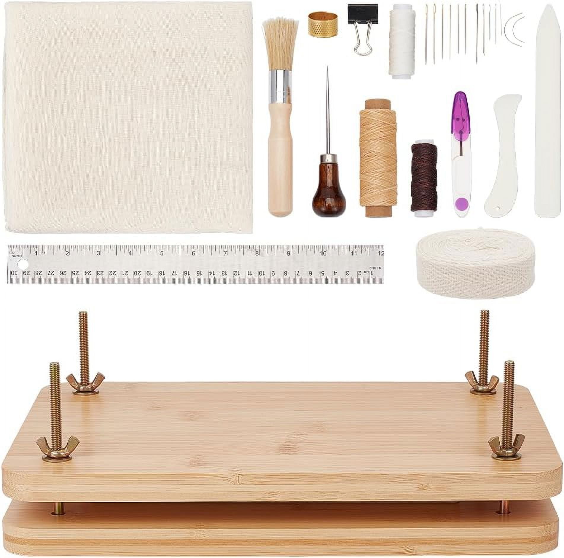 1 Box Book Binding Kits Bookbinding Supplies Book Binding Starter Tool Set with Wooden Book ...
