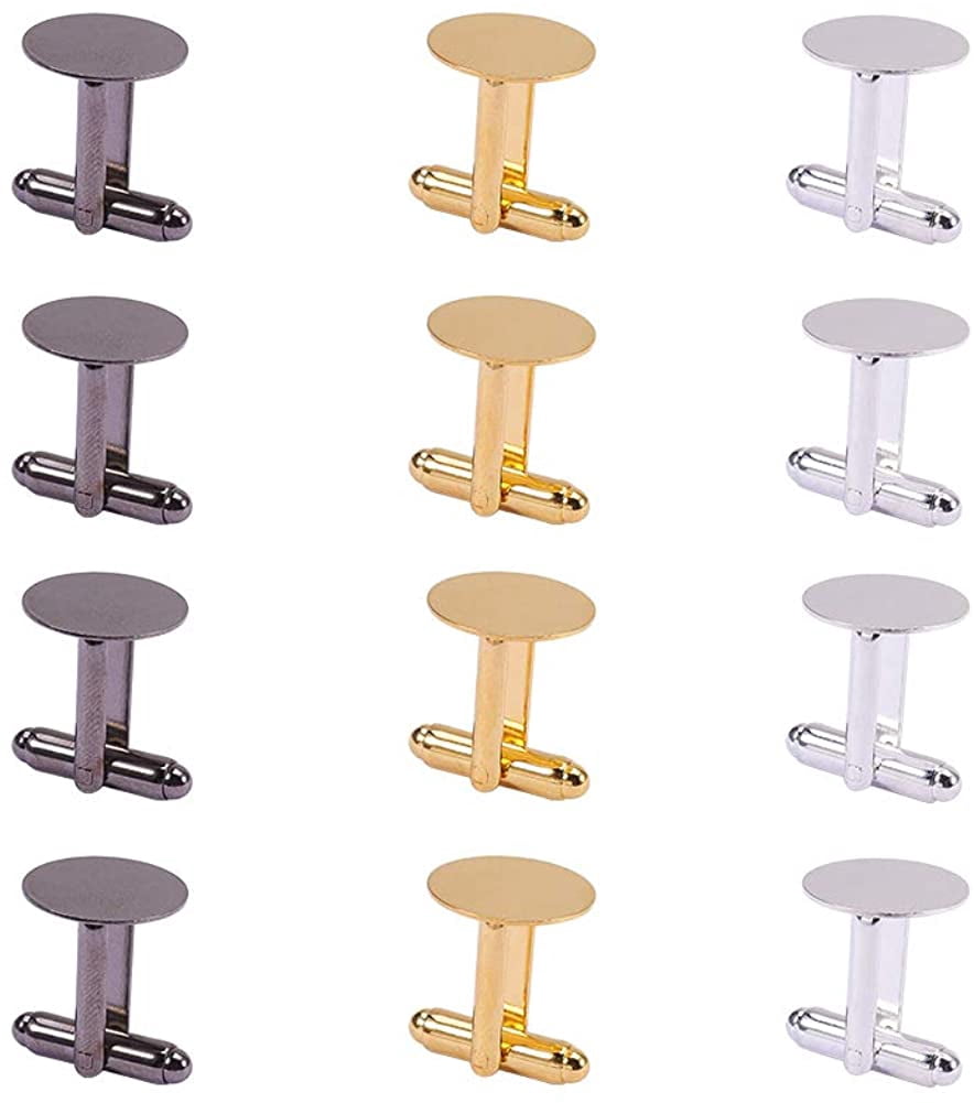1 Box Brass Cuff Button Cufflink Findings for Apparel Accessories ...