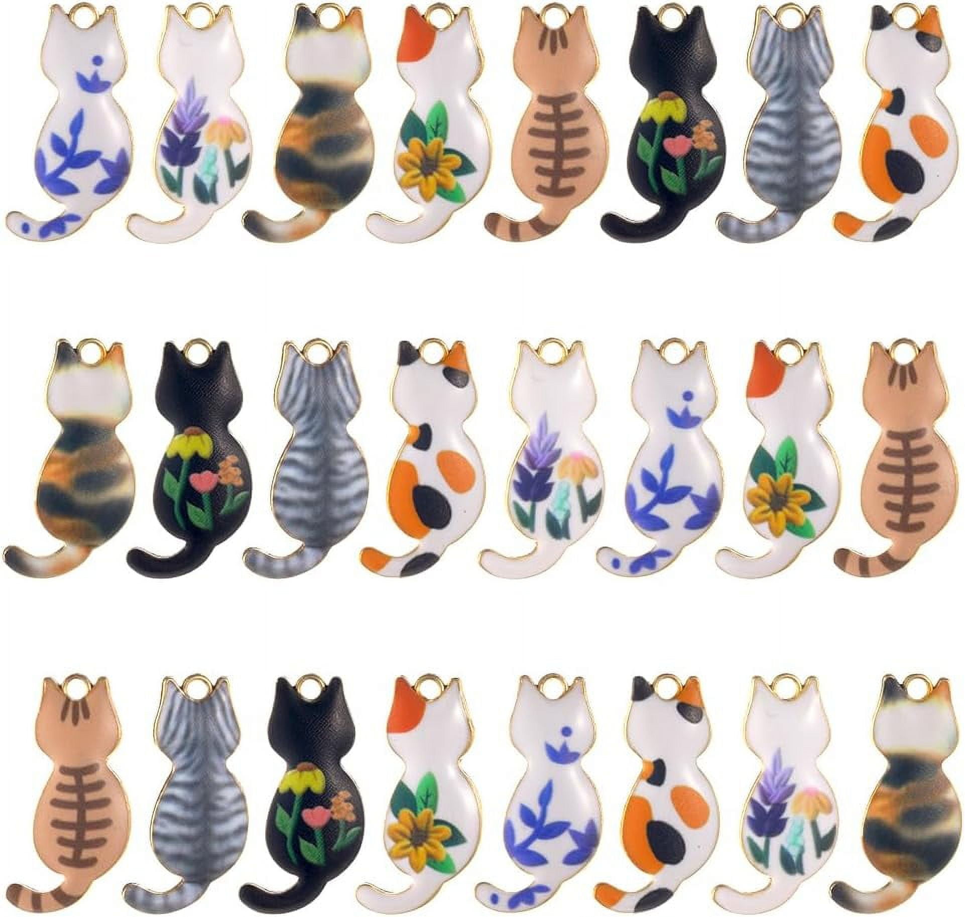 1 Box Cat Charms Bulk Pet Charms Kitty Charm Black Cat Kitten Animal ...