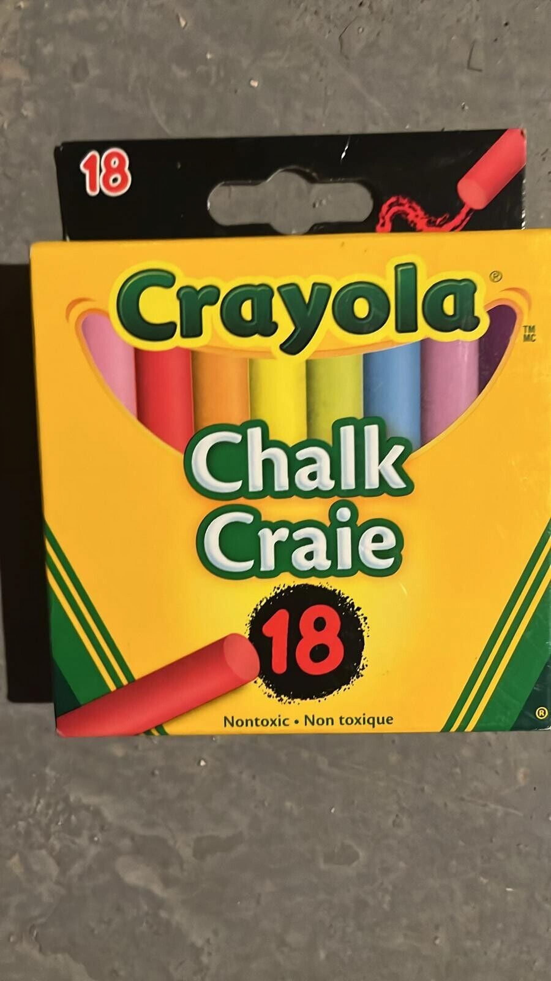 Crayola Colored Chalk, 18 Count, Vibrant Colors for Kids Drawing and ...