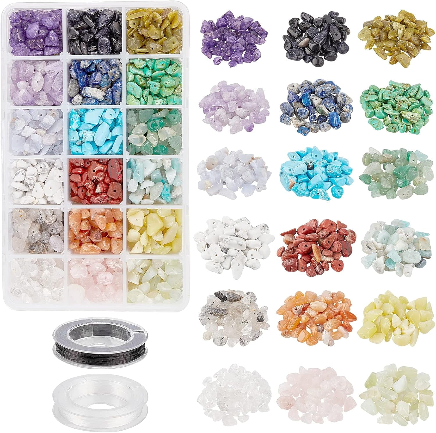 1 Box Crystal Chips Beads 18 Materials Chips rregular Beads Natural ...
