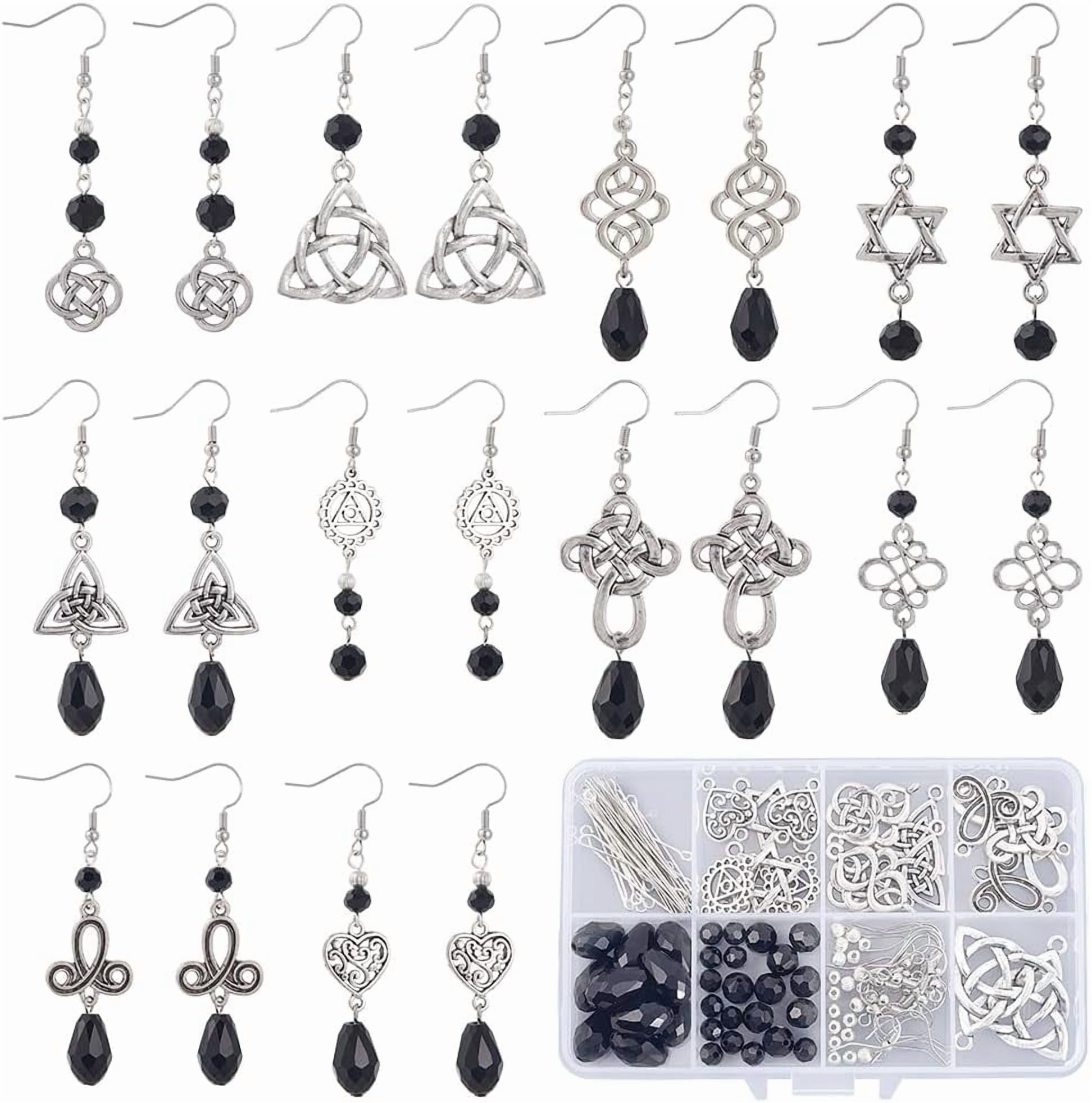1 Box DIY 10 Pairs Earring Making Kits Celtics Knot Charms Traditional Irish Celtics Trinity ...