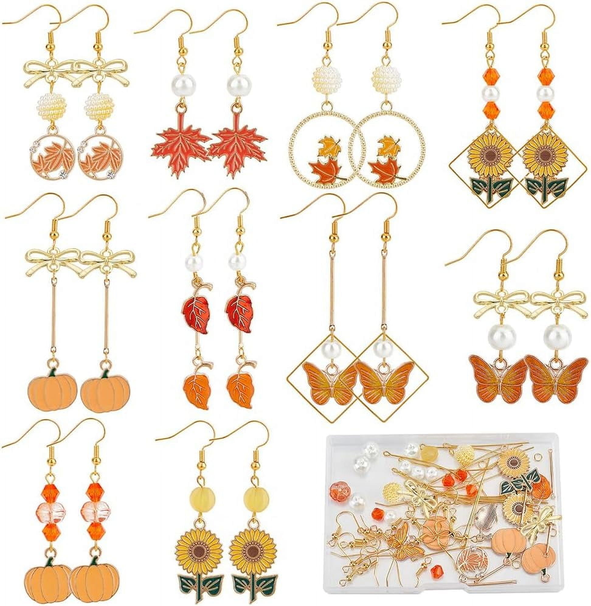 1 Box DIY 10 Pairs Thanksgiving Charms Earring Making Starter Kit ...