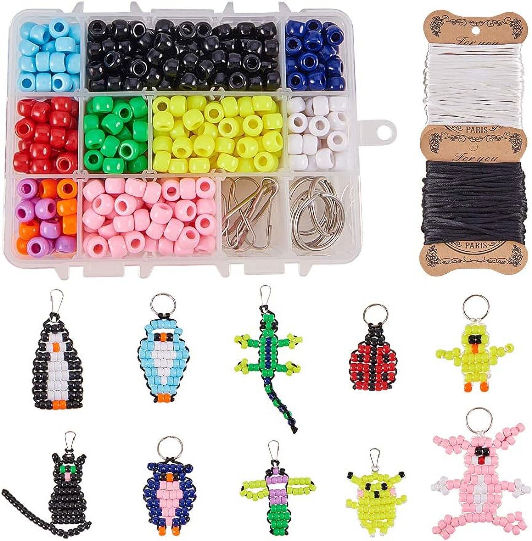 1 Box DIY 10Sets Bead Pets Kit 8mm Large Pony Beads Bead Animals ...