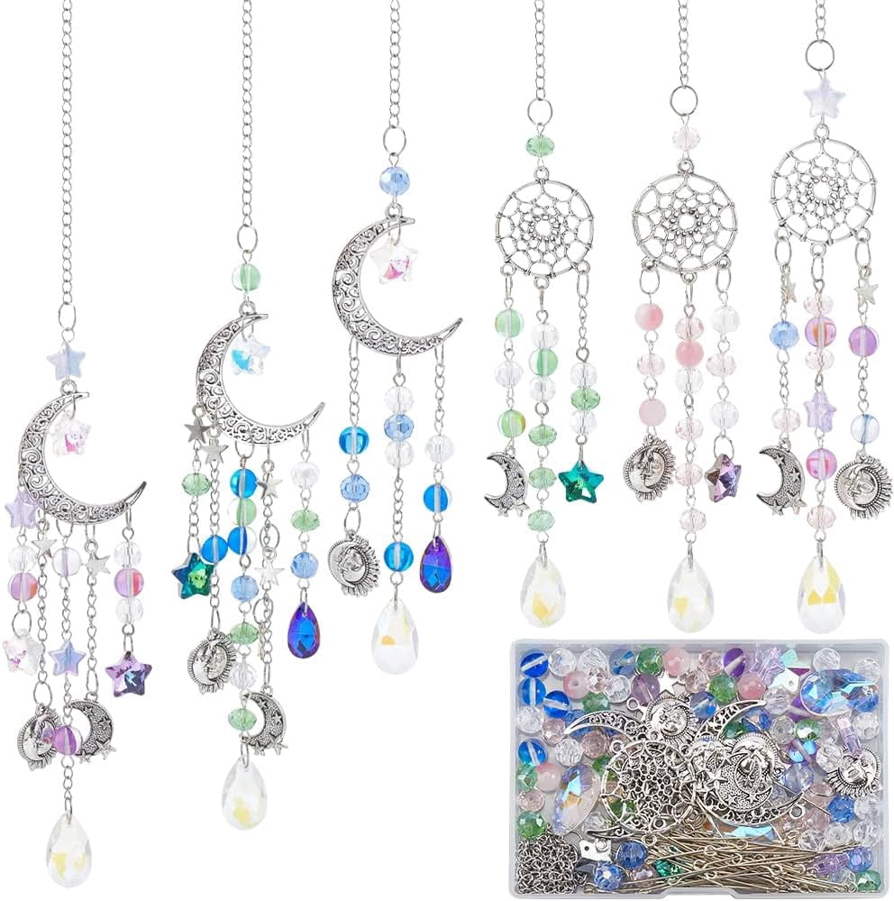 1 Box DIY 6 Sets Car Charms Making Kit Car Charm Ornament Moon ...