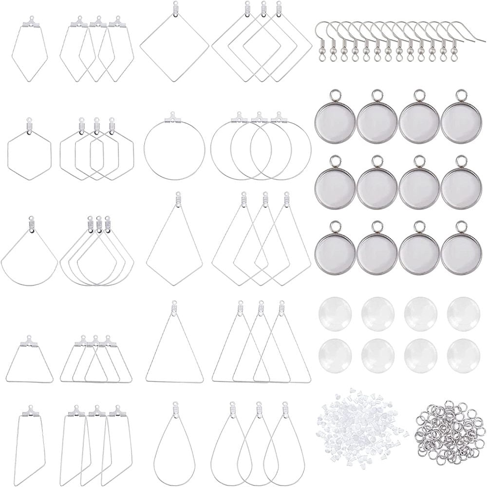 1 Box DIY Earring Making Kits including 304 Stainless Steel Pendants ...