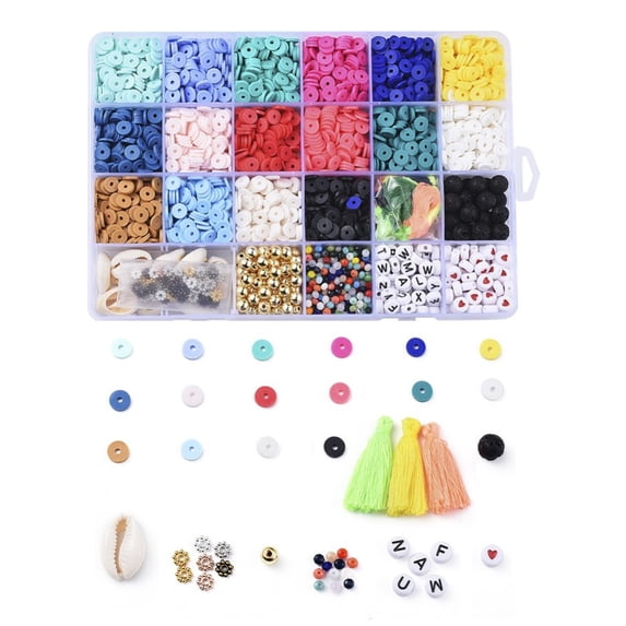 1 Box DIY Jewelry Sets with Acrylic Beads Shell Beads Handmade Polymer ...